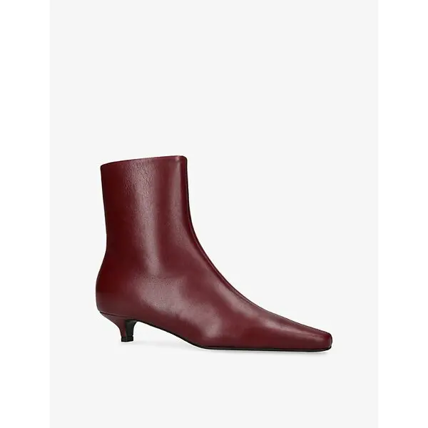 TOTEME Pointed-toe Leather Heeled Ankle Boots