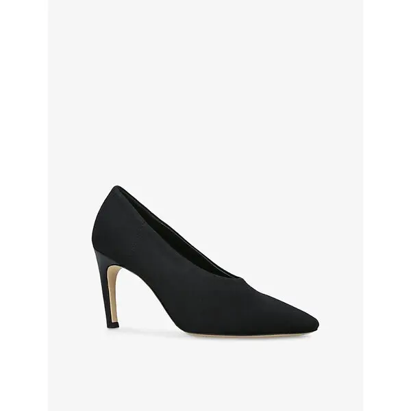 TOTEME Sculptural Faux-suede Heeled Pumps