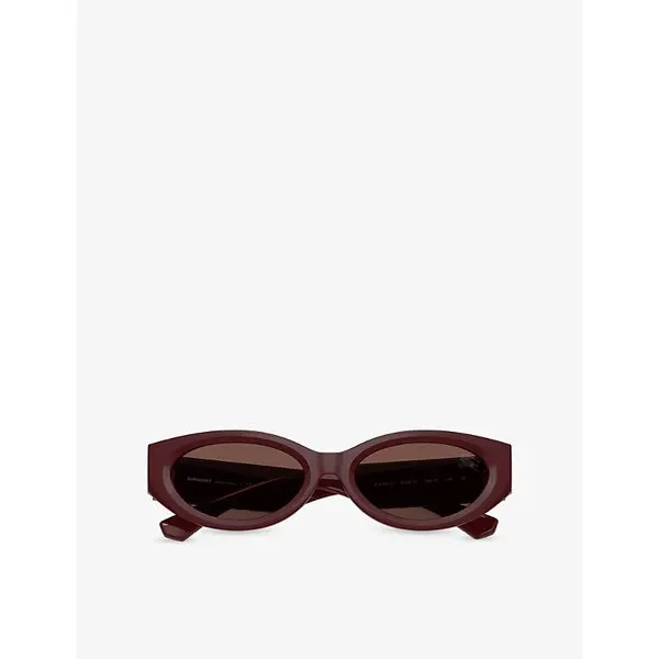 Burberry Be4505u Oval-frame Acetate Sunglasses