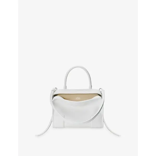 Loewe Amazona 180 Small Leather Handbag - White