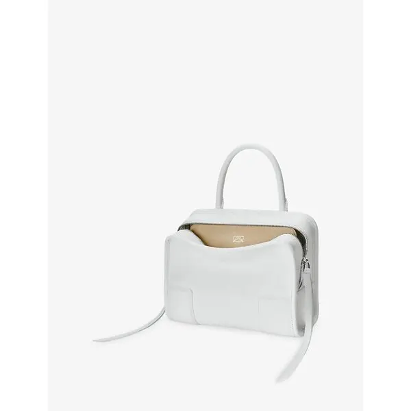 Loewe Amazona 180 Small Leather Handbag - White