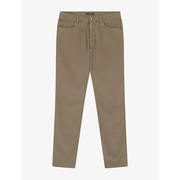 Boggi Milano Slim-fit Stretch-cotton Jeans - Mud