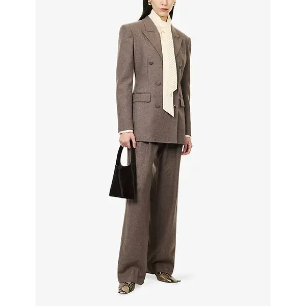 Gabriela Hearst Henge Wide-leg Wool-blend Trousers