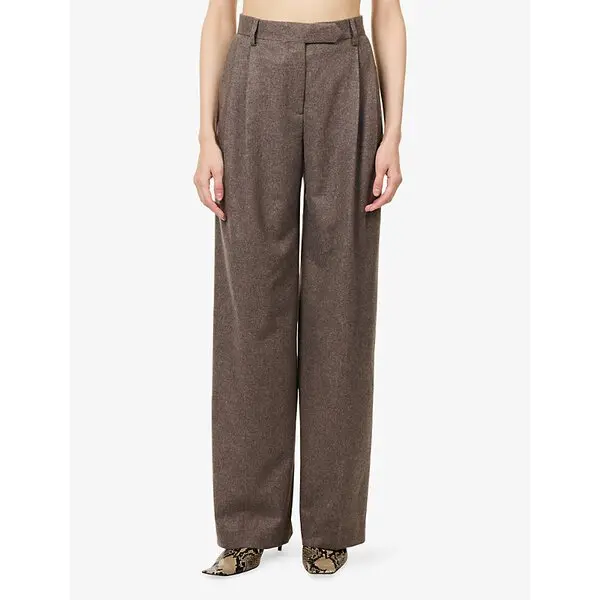 Gabriela Hearst Henge Wide-leg Wool-blend Trousers