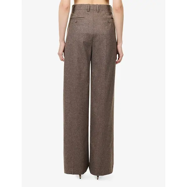 Gabriela Hearst Henge Wide-leg Wool-blend Trousers