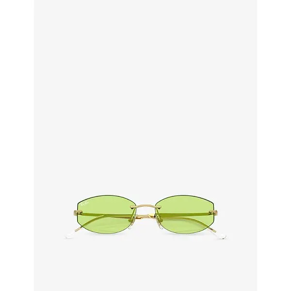 Ray-ban Rb3792 Oval-frame Metal Sunglasses