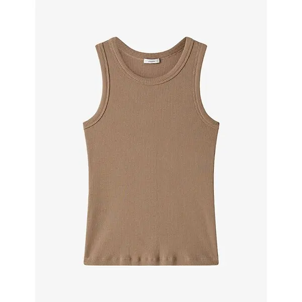 JOSEPH Yeux Ribbed Stretch-cotton Vest Top - Sable