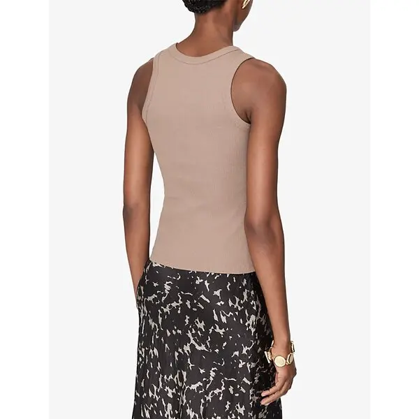 JOSEPH Yeux Ribbed Stretch-cotton Vest Top