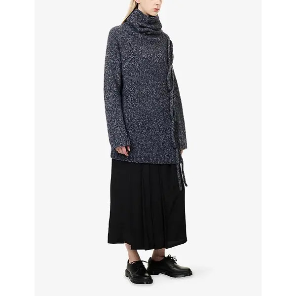 Yohji Yamamoto String High-neck Alpaca-blend Jumper
