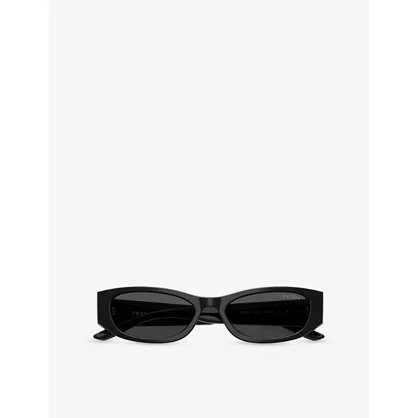 Prada Pr D22s Oval-frame Acetate Sunglasses