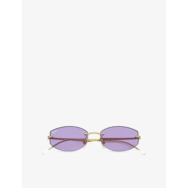 Ray-ban Rb3792 Oval-frame Metal Sunglasses