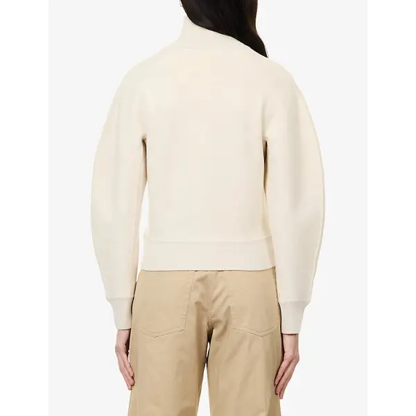 ASHLYN Ash Half-zip Wool-blend Jumper