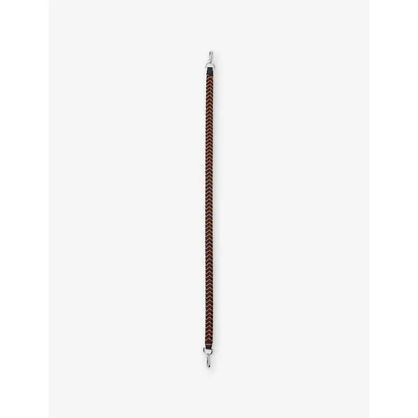 Loewe Geometric Woven Leather Strap - Black/squirrel