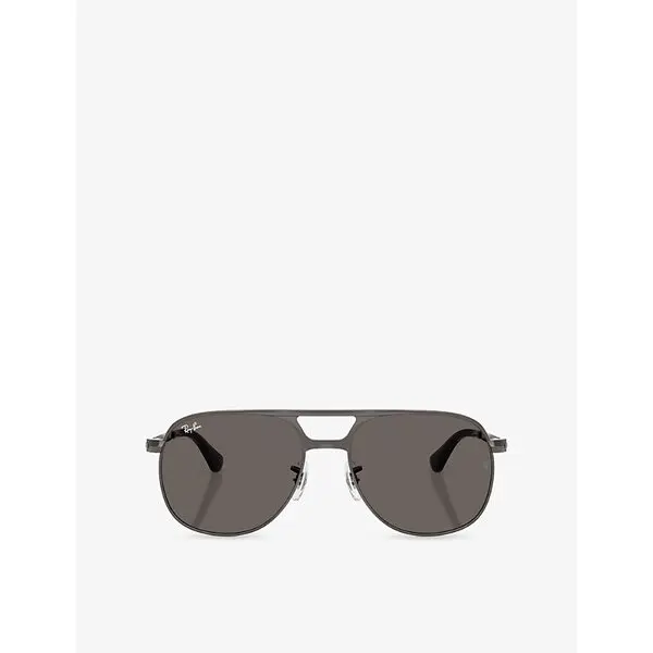 Ray-ban Rb3793 Bill Max Aviator-frame Metal Sunglasses