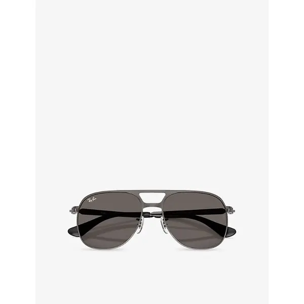 Ray-ban Rb3793 Bill Max Aviator-frame Metal Sunglasses