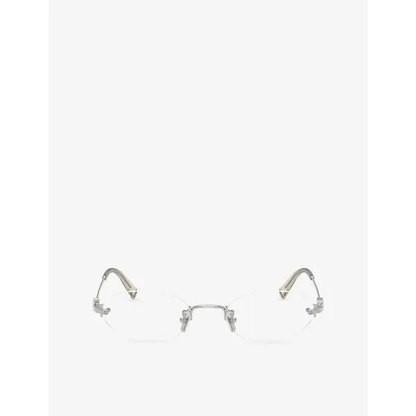Miu Miu Mu 53wv Oval-frame Optical Glasses