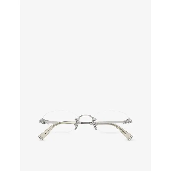 Miu Miu Mu 53wv Oval-frame Optical Glasses
