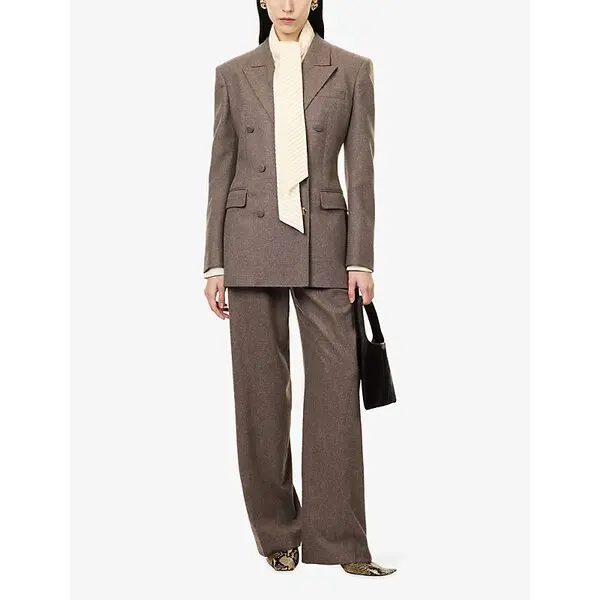 Gabriela Hearst Gavin Double-breasted Wool-blend Blazer