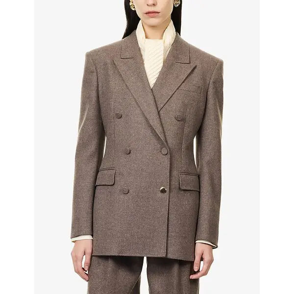 Gabriela Hearst Gavin Double-breasted Wool-blend Blazer