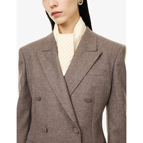 Gabriela Hearst Gavin Double-breasted Wool-blend Blazer