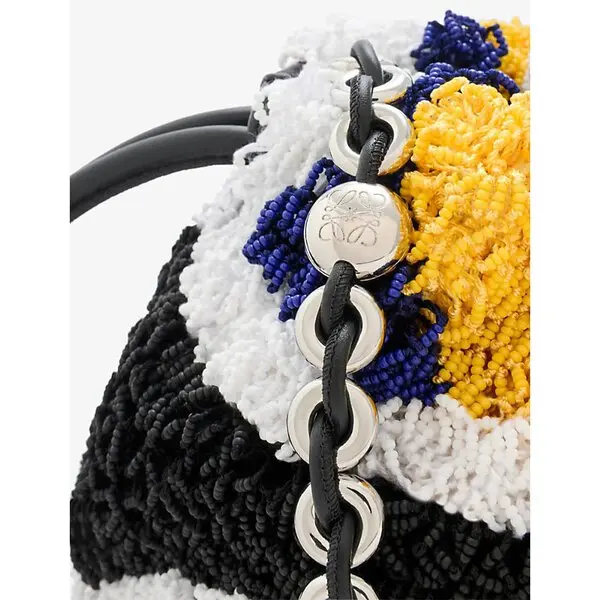 Loewe Flamenco Bead Embroidered Medium Leather Purse