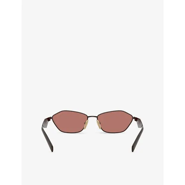 Prada Pr D50s Irregular-frame Metal Sunglasses