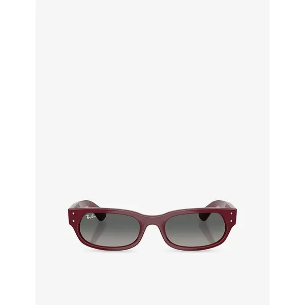 Ray-ban Rb2236 Irregular-frame Polarized Sunglasses - Red