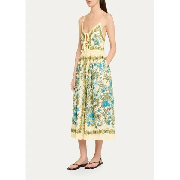 ALEMAIS Sophia Floral Midi Dress