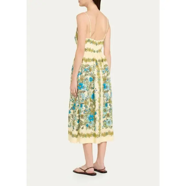 ALEMAIS Sophia Floral Midi Dress