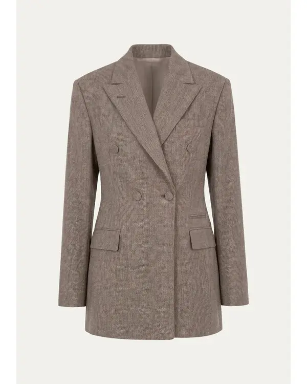 Officine Générale Double-breasted Virgin Wool Coat