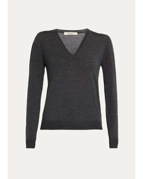 6397 Perfect V-neck Wool Sweater