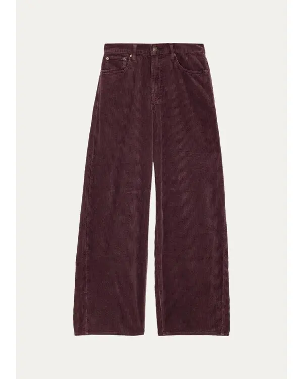 6397 Corduroy Wide-leg Pants - Viola