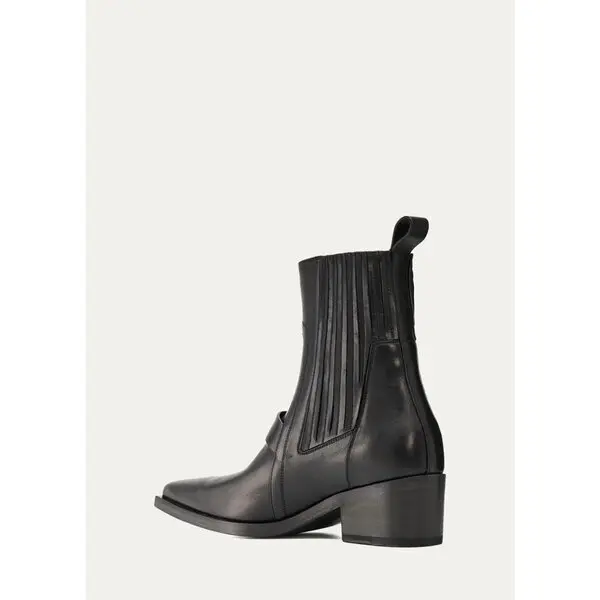 Rick Owens Tower Pointed Sliver Leather Boots