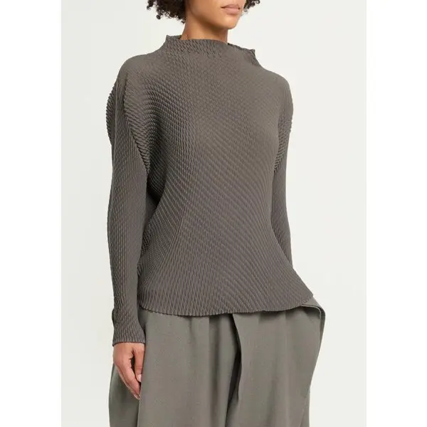 Issey Miyake Misty Pleats Long-sleeve Top