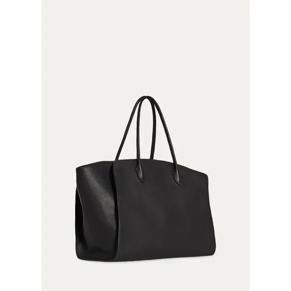 THE ROW Marlo Saddle Leather Tote Bag - Black