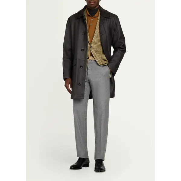 Kiton Shearling Mid-length Car Coat