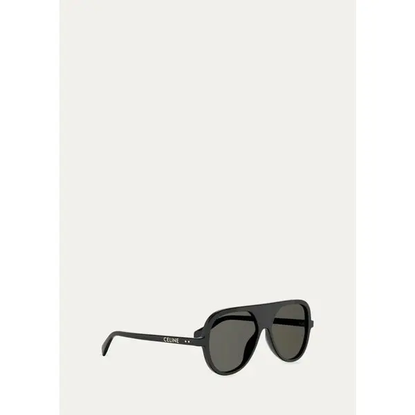 Celine Défilé 55mm Pilot Sunglasses - Black/smoke