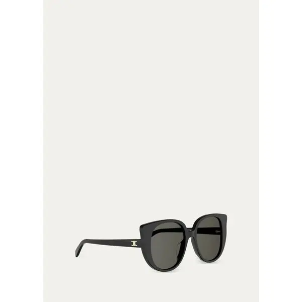 Celine Triomphe Mini 55mm Butterfly Sunglasses - Black/smoke
