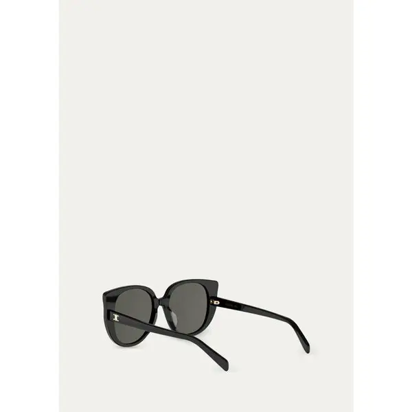 Celine Triomphe Mini 55mm Butterfly Sunglasses - Black/smoke