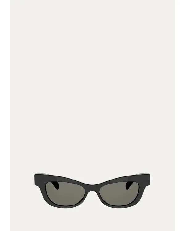Celine Triomphe 53mm Cat-eye Sunglasses - Black/smoke