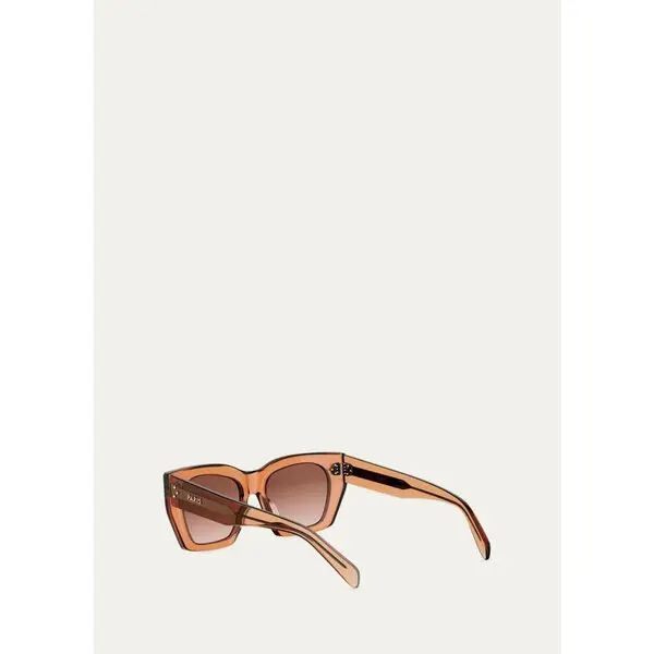 Celine 3 Dots 53mm Square Sunglasses - Orange/gradient Brown