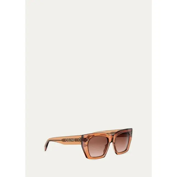 Celine 3 Dots 53mm Square Sunglasses - Orange/gradient Brown