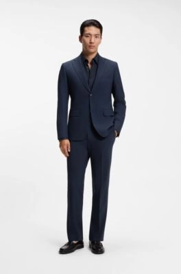 BOSS Slim-fit Shirt In Stretch Melange Cotton
