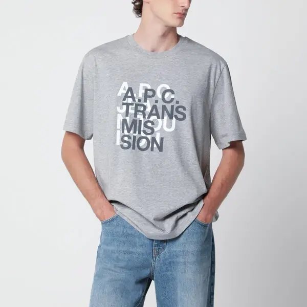 A.p.c. Grey Transmission T-shirt In Cotton - Gray