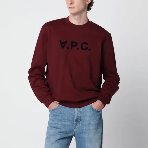 A.p.c. Burgundy Standard Grand Vpc Cotton Sweatshirt - Red