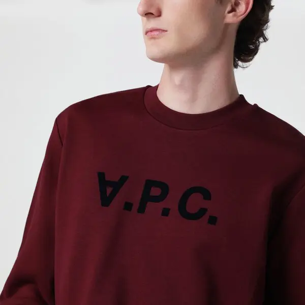 A.p.c. Burgundy Standard Grand Vpc Cotton Sweatshirt
