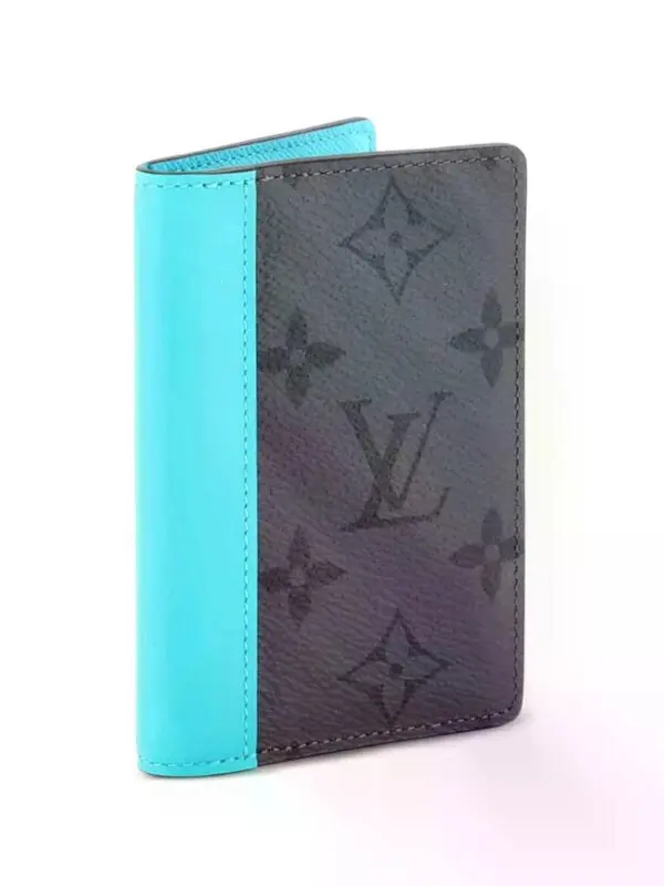 LOUIS VUITTON Pocket Organizer Monogram Eclipse And Leather Small Wallets
