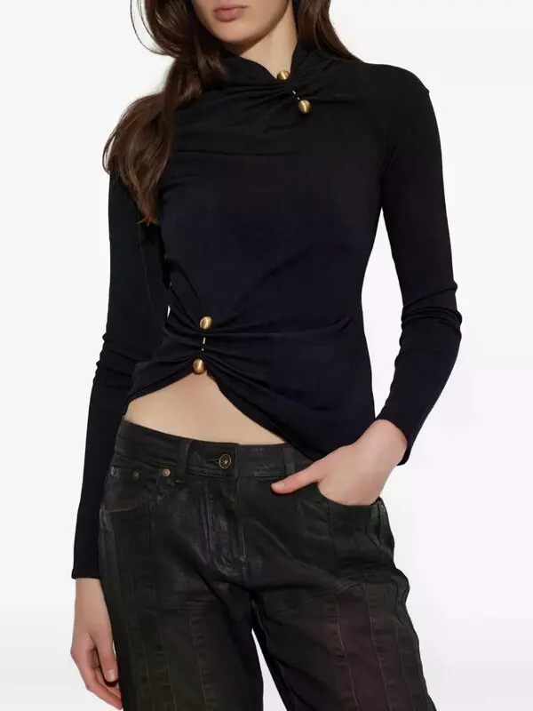 Cult Gaia Callie Knit Top - Black