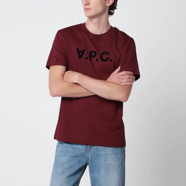 A.p.c. Burgundy Standard Grand Vpc Cotton T-shirt