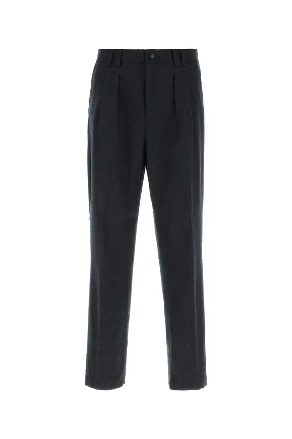 Canali Graphite Wool Pants - Grey